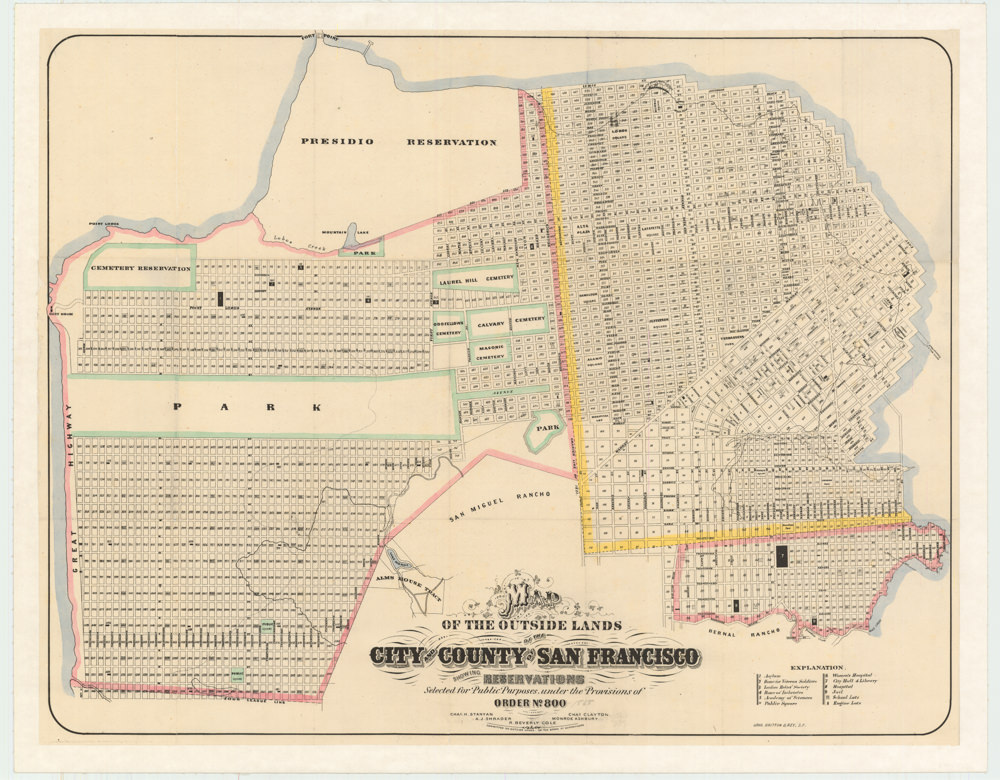 Map of the Outside Lands of the City and County of San Francisco ...