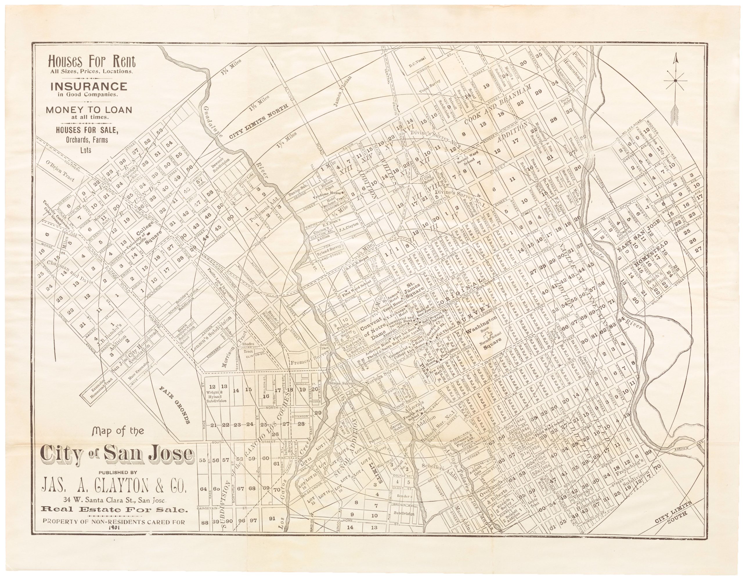 Map of the City of San Jose - Neatline