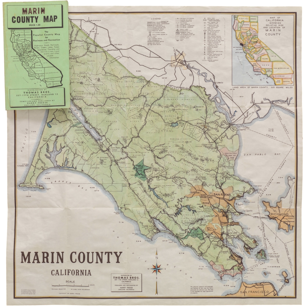 Map Of Marin County California