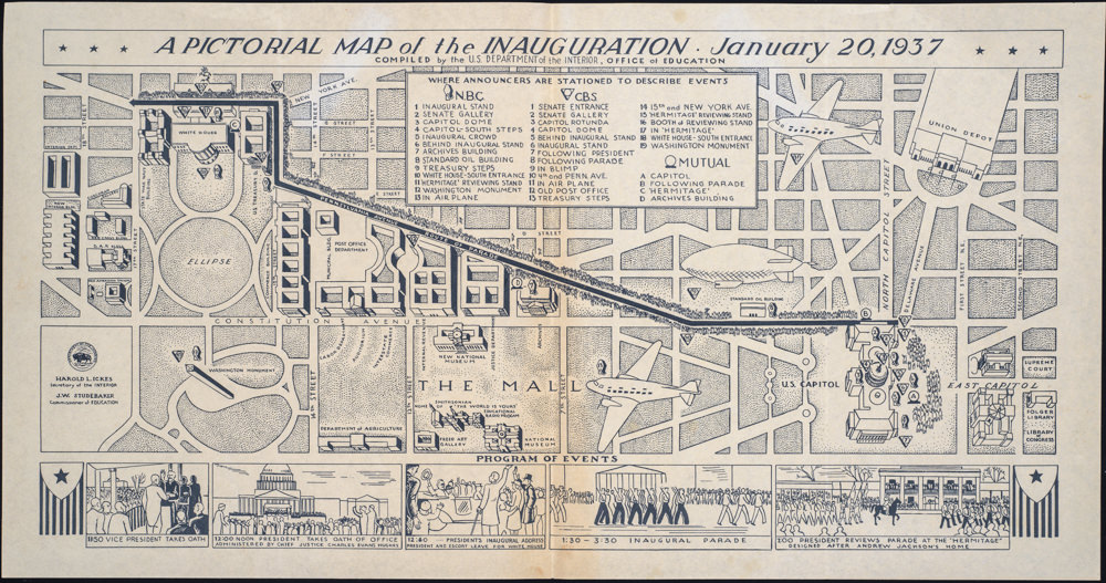 A Pictorial Map of the Inauguration, January 20, 1937 - Neatline
