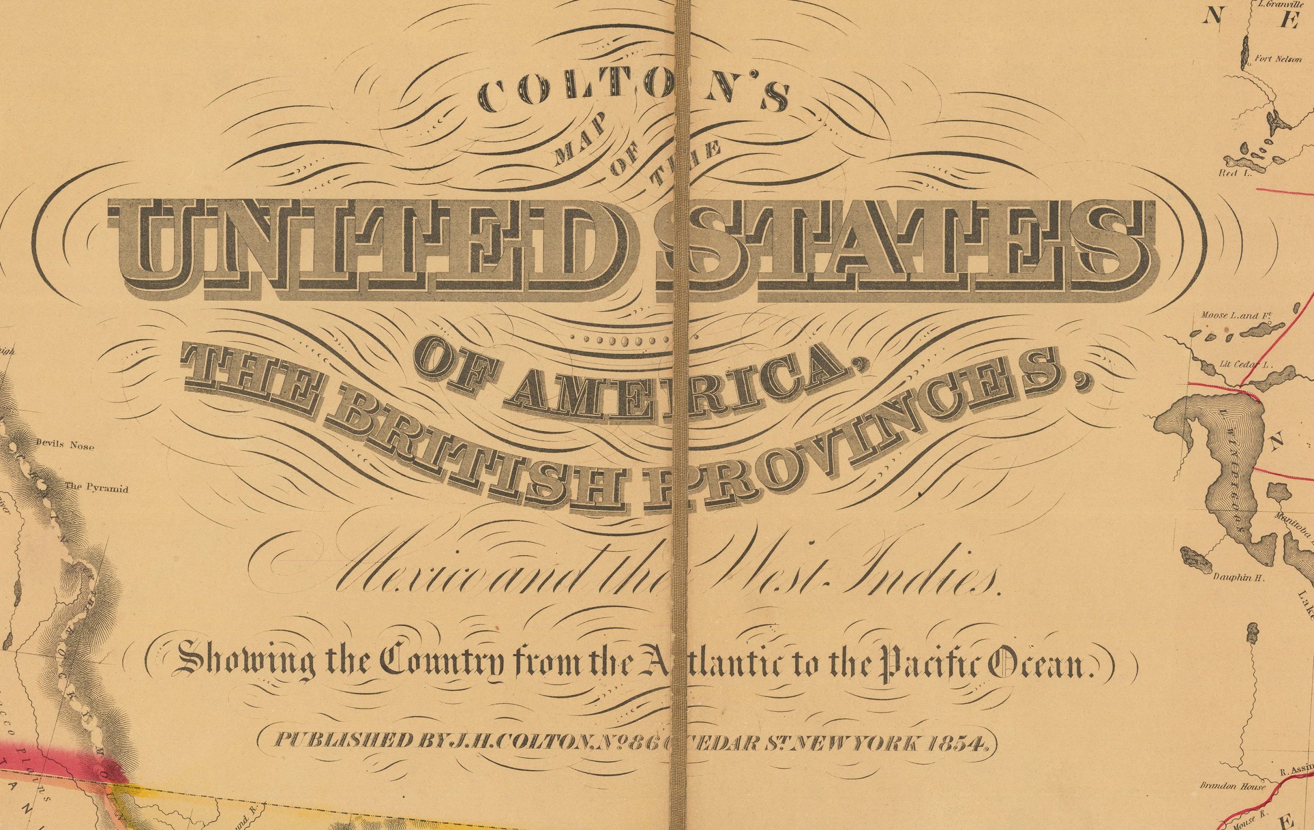 Colton's Map of the United States of America, The British Provinces ...