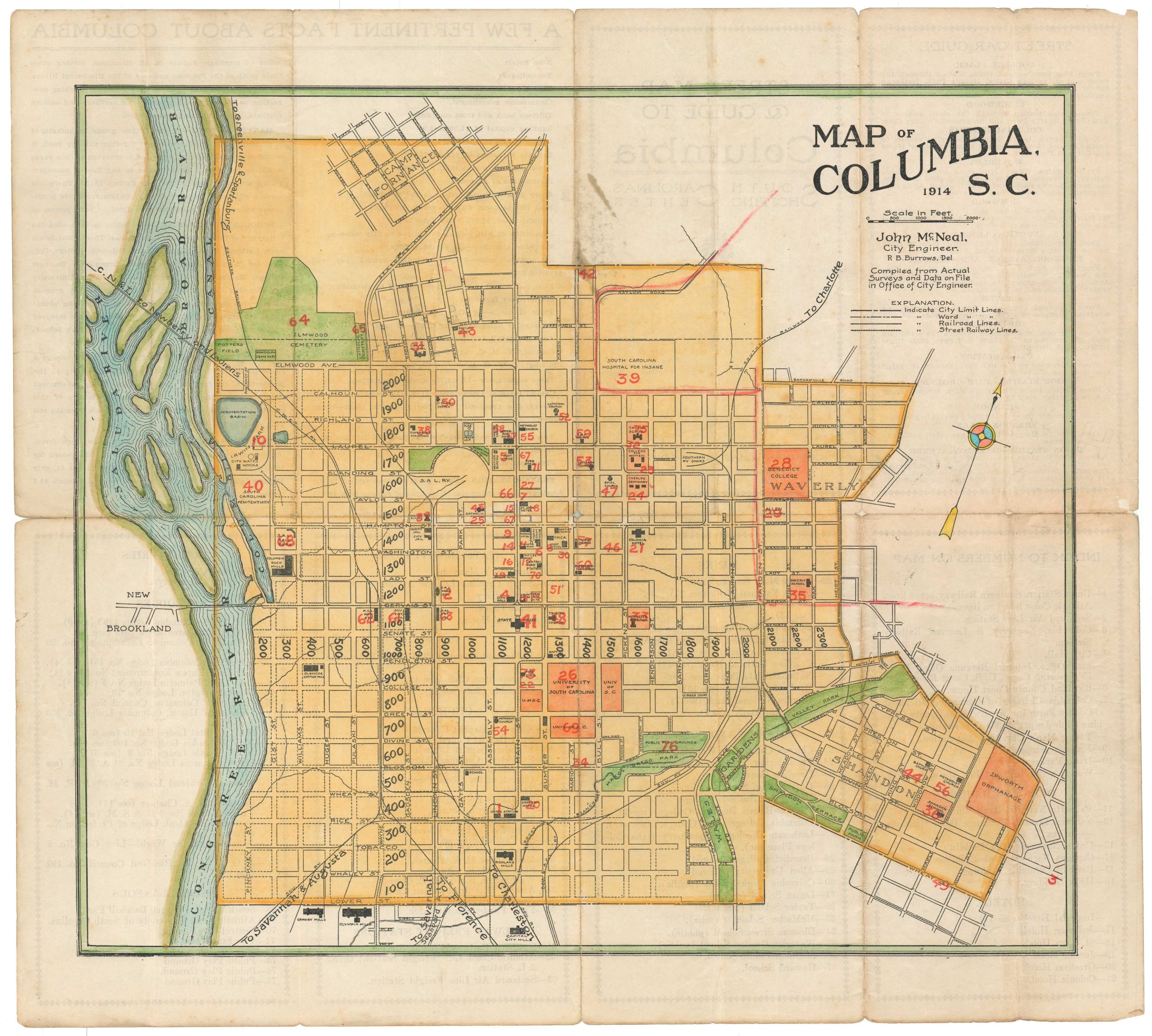 Map of Columbia, S.C.