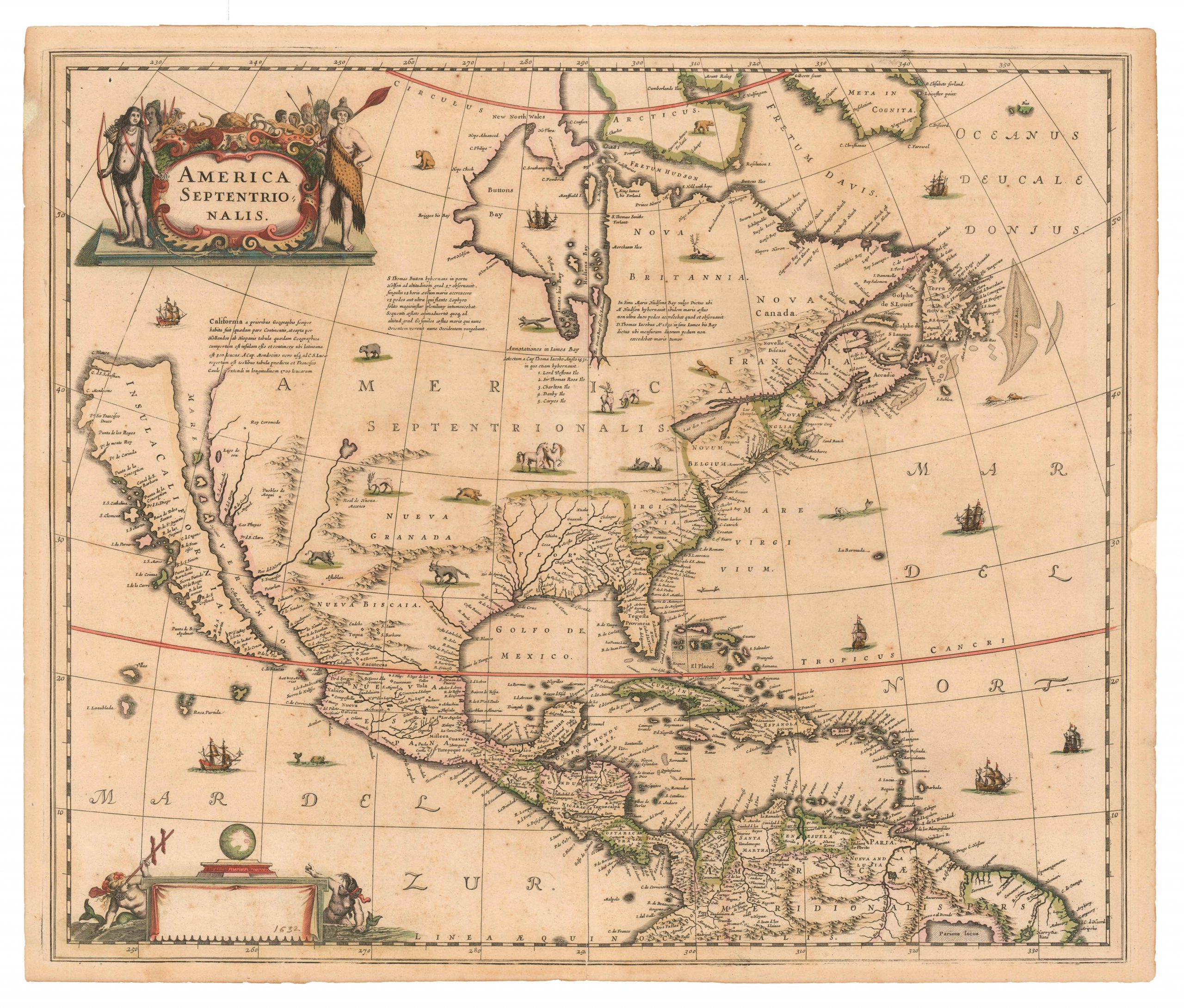 America Septentrionalis [First State, Original Color] - Neatline