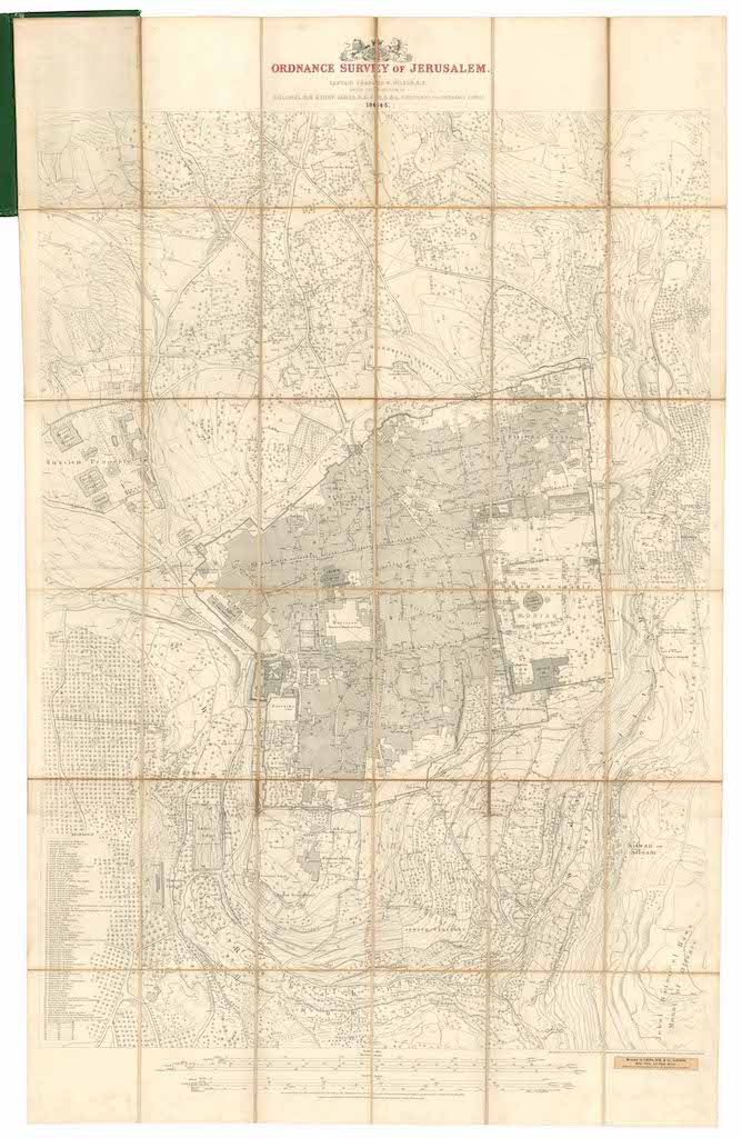 [Two maps sold together] The First Ordnance Surveys of Jerusalem. By ...