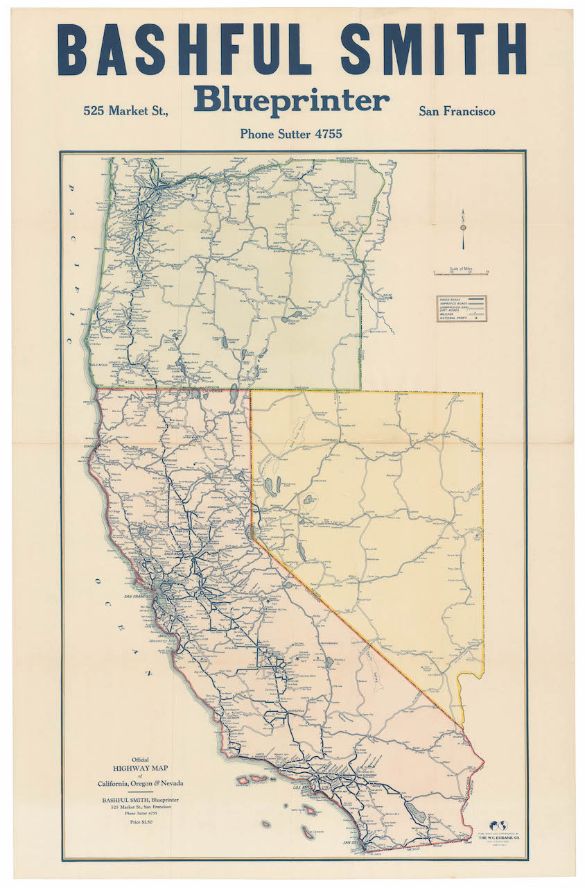 Official Highway Map of California, Oregon, Nevada - Neatline