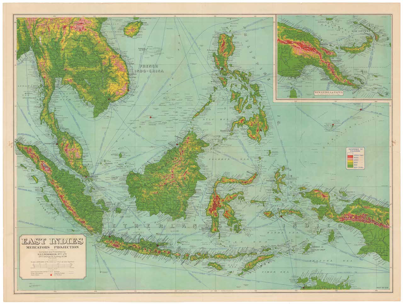 East Indies. Mercators Projection. - Neatline