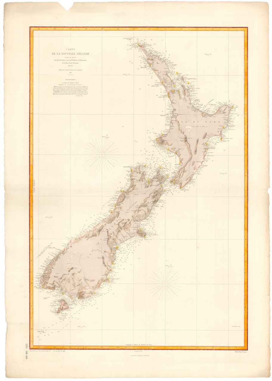 Carte de la Nouvelle Zelande.