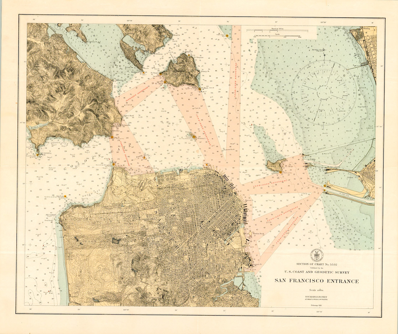 San Francisco Entrance, Section of Chart No. 5532 - Neatline