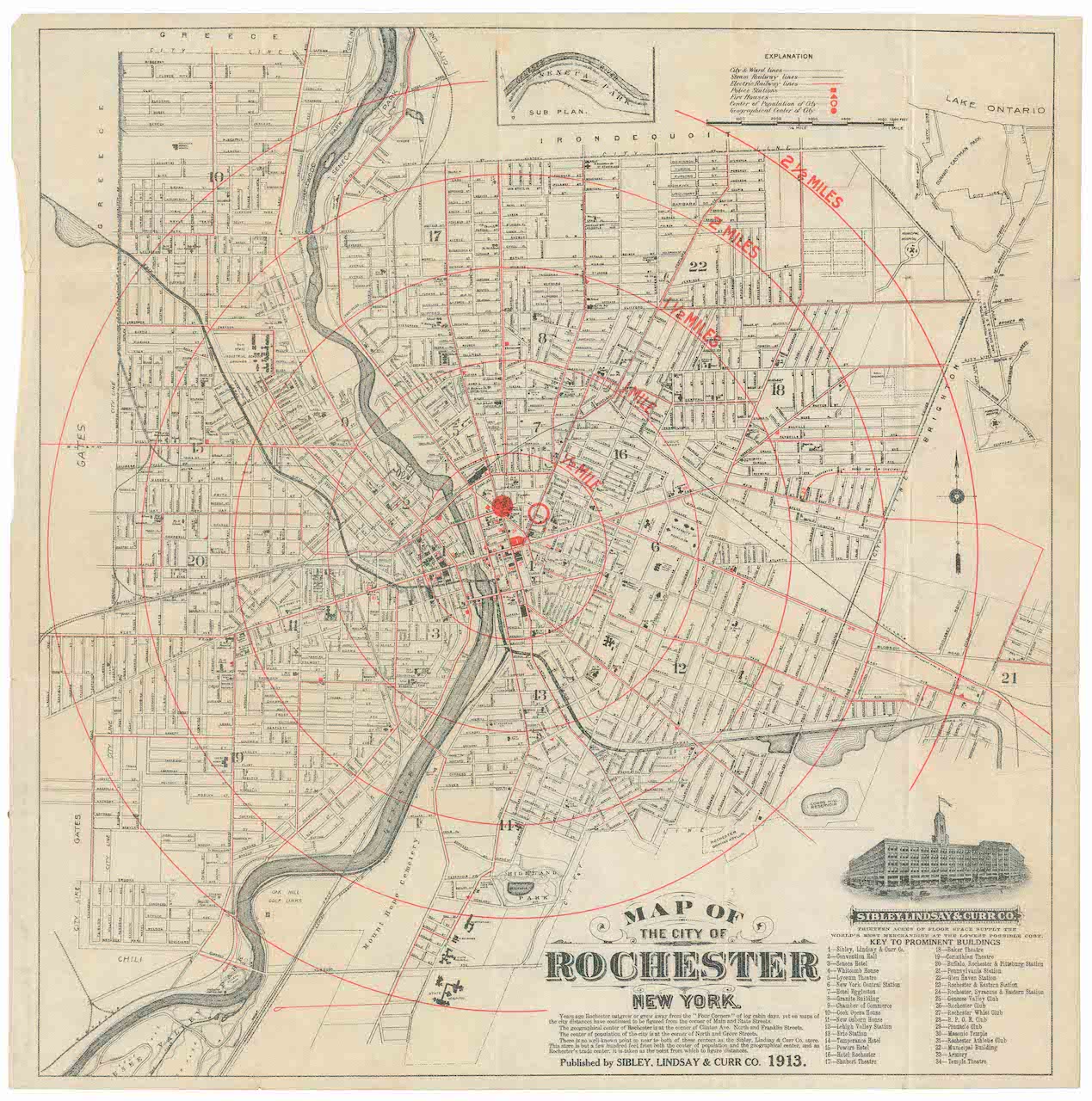 Map of the City of Rochester, New York. - Neatline