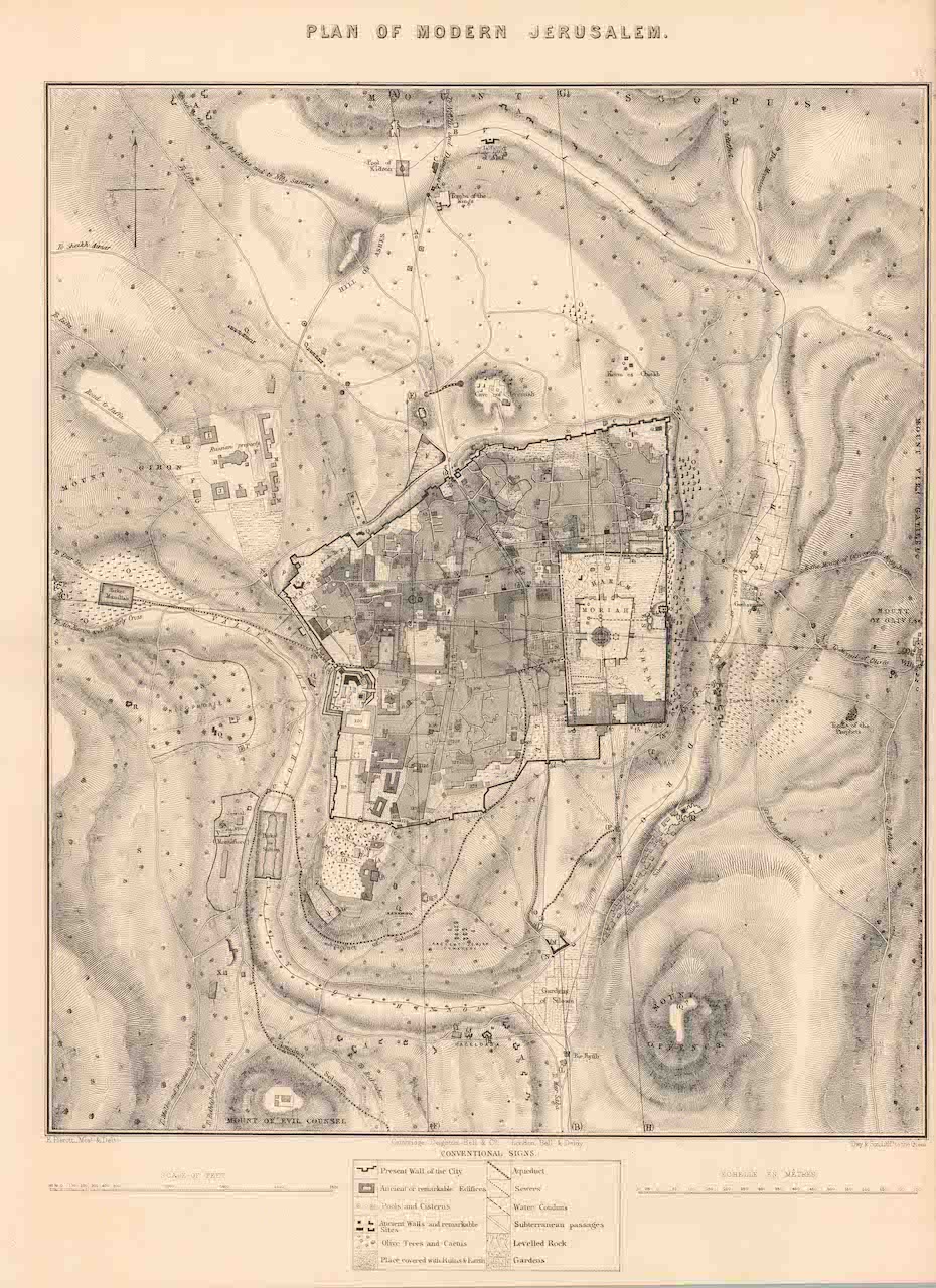 Plan of Modern Jerusalem. - Neatline