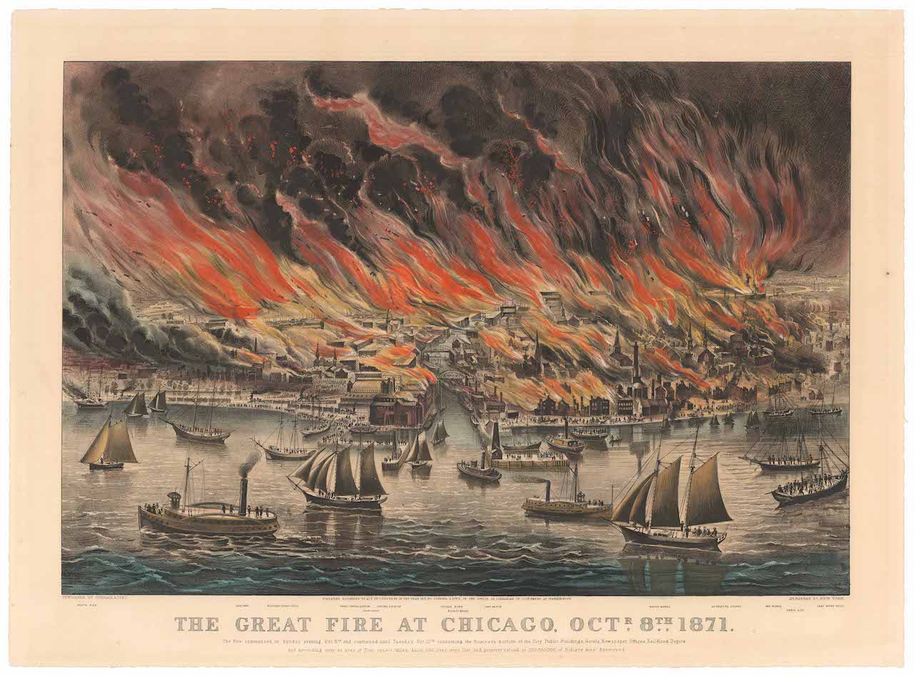 The Great Fire at Chicago. Octr. 8th 1871. - Neatline