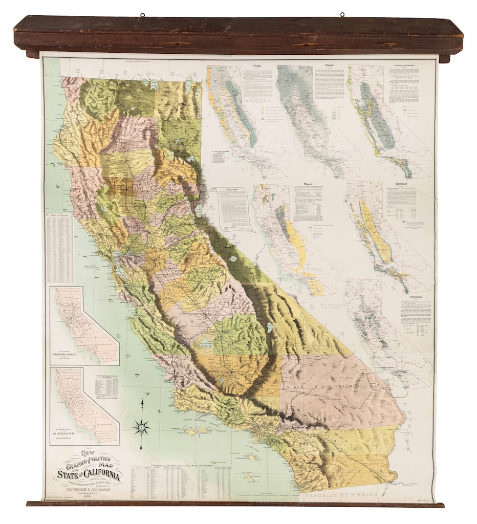 New Grapho-Politico Map of the State of California, Compiled from the ...