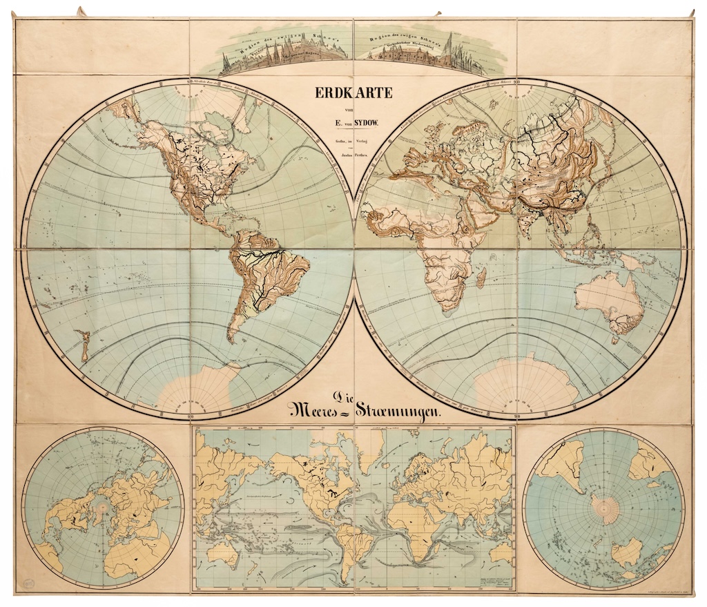 Erdkarte von E. Von Sydow. - Neatline