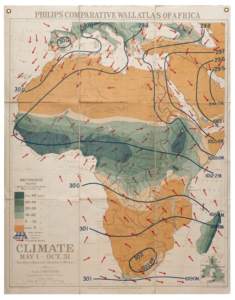 Philips' Comparative Wall Atlas of Africa 3. Climate - May 1 - October ...