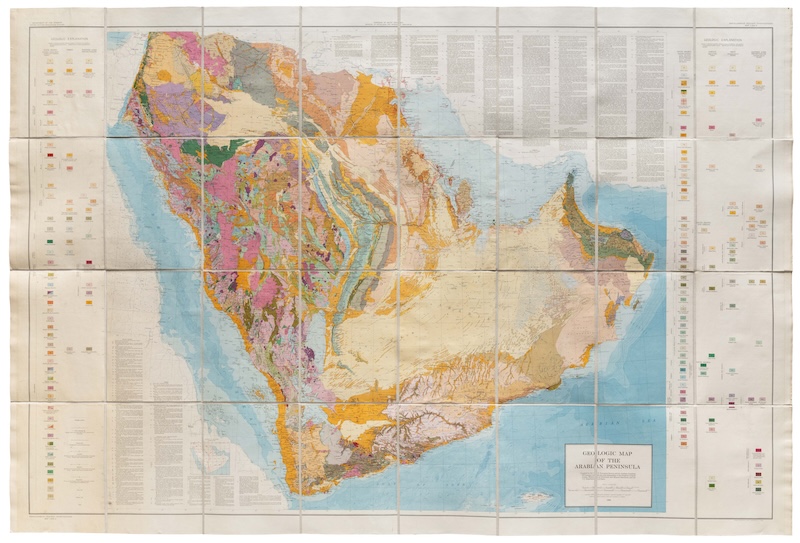 Geologic Map of the Arabian Peninsula. - Neatline