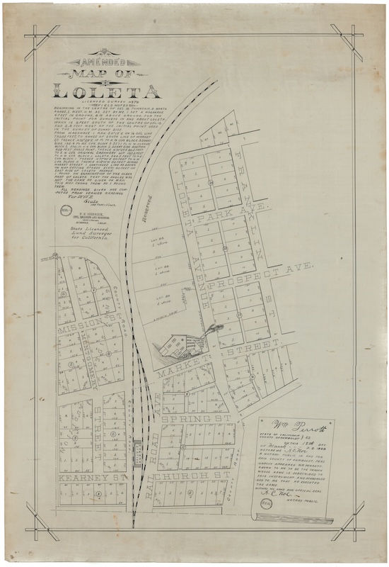 Amended Map of Loleta. - Neatline