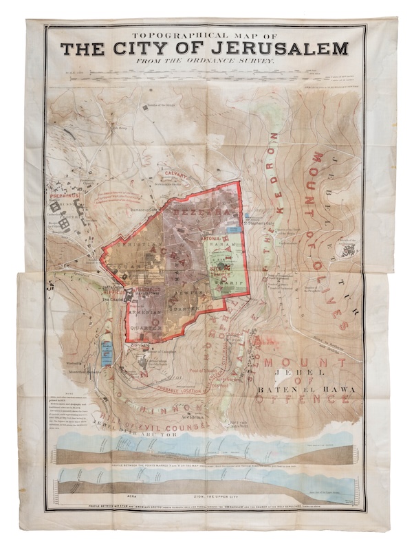 Topographical Map of Jerusalem from the Ordnance Survey. - Neatline