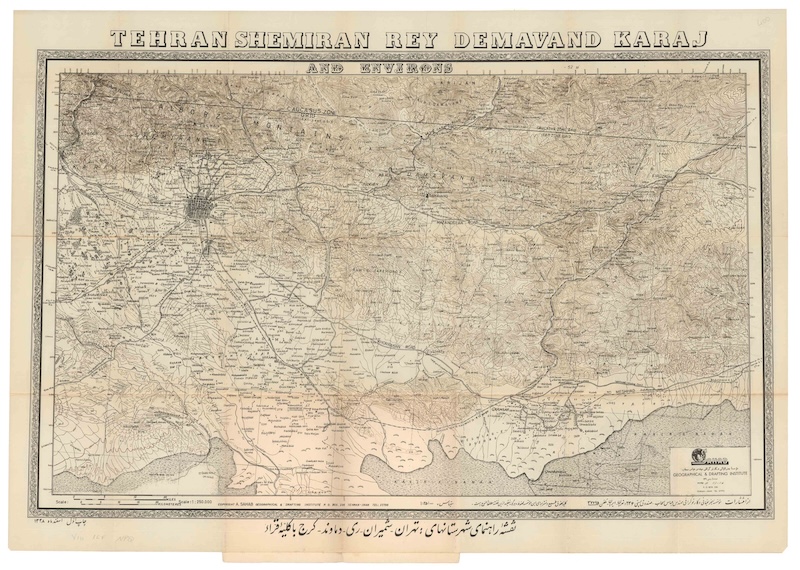 Tehran Shemiran Rey Demavand Karaj and Environs. - Neatline